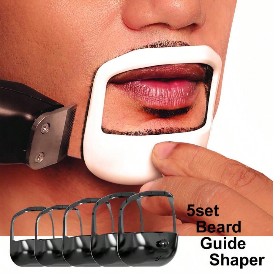 5 Pcs Mens Beard Shaping Template Tool Easy To Use Goatee Beard Shaper For Perfect Beard Styles ...