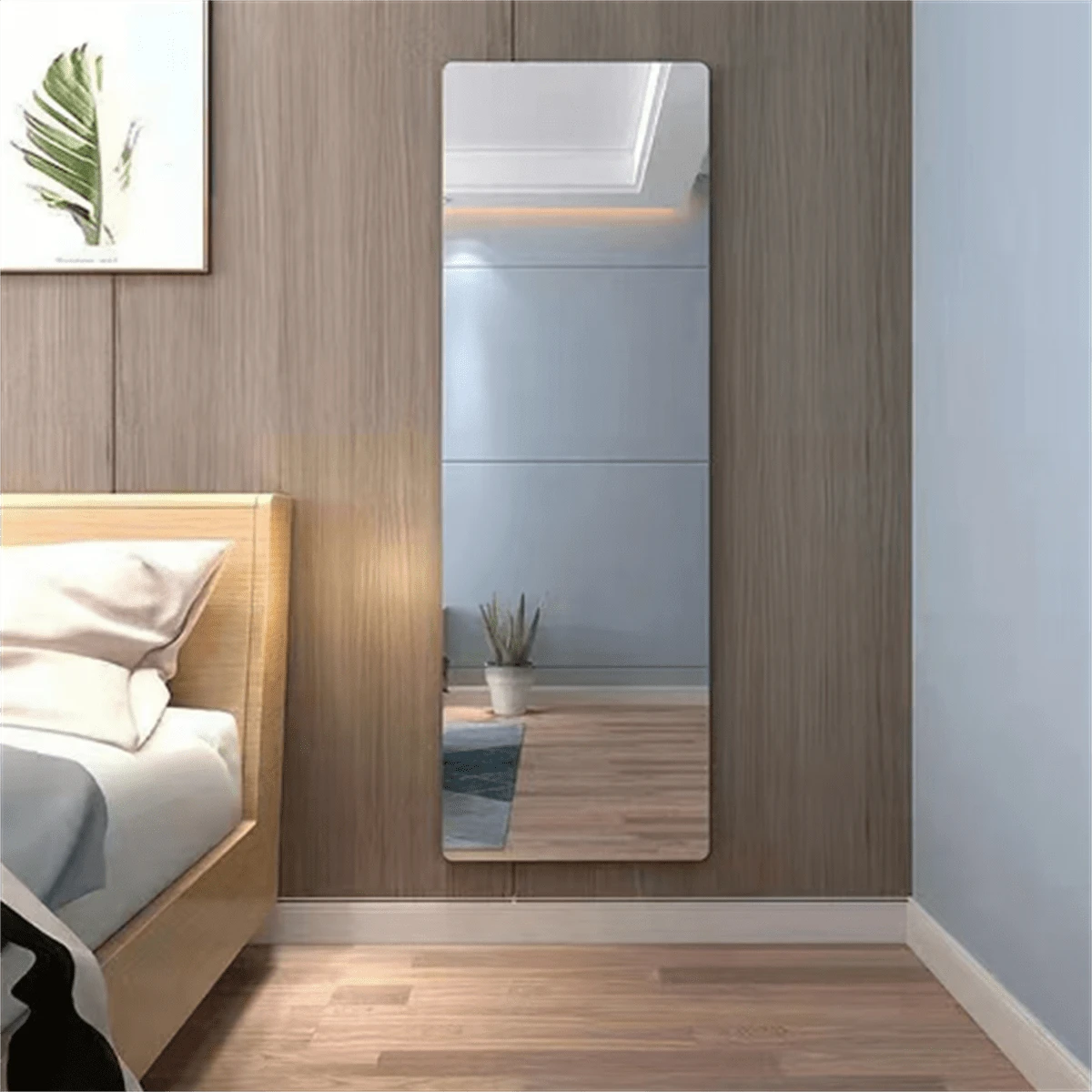 2MM Thick Acrylic Soft Adhesive Mirror Sticker, Full Body Vanity Mirror ...