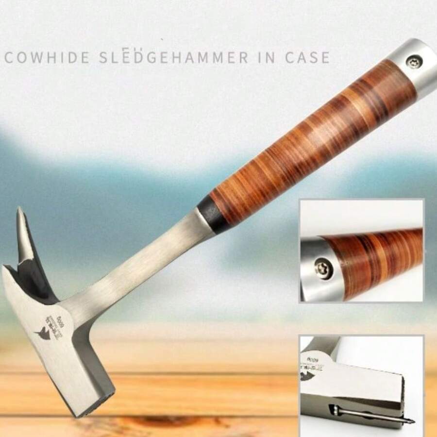 1025g Unicorn Hammer, Shock-Absorbing Straight Head Hammer, High Carbon ...