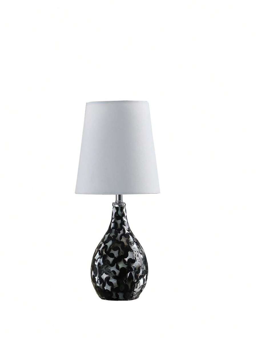 ORE International HBL2201 11.5 In. Modern Black Seashell Swirl Pattern ...