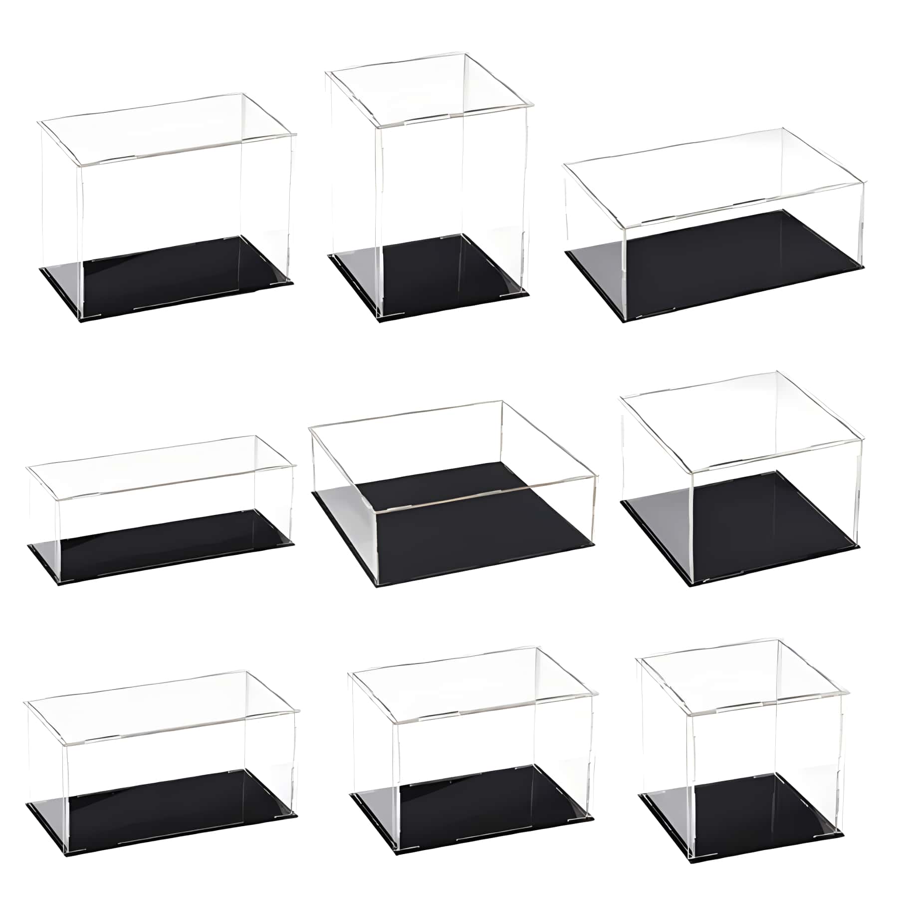 Acrylic Display Box, 50 Available Sizes, DIY Assembly, Suitable For ...