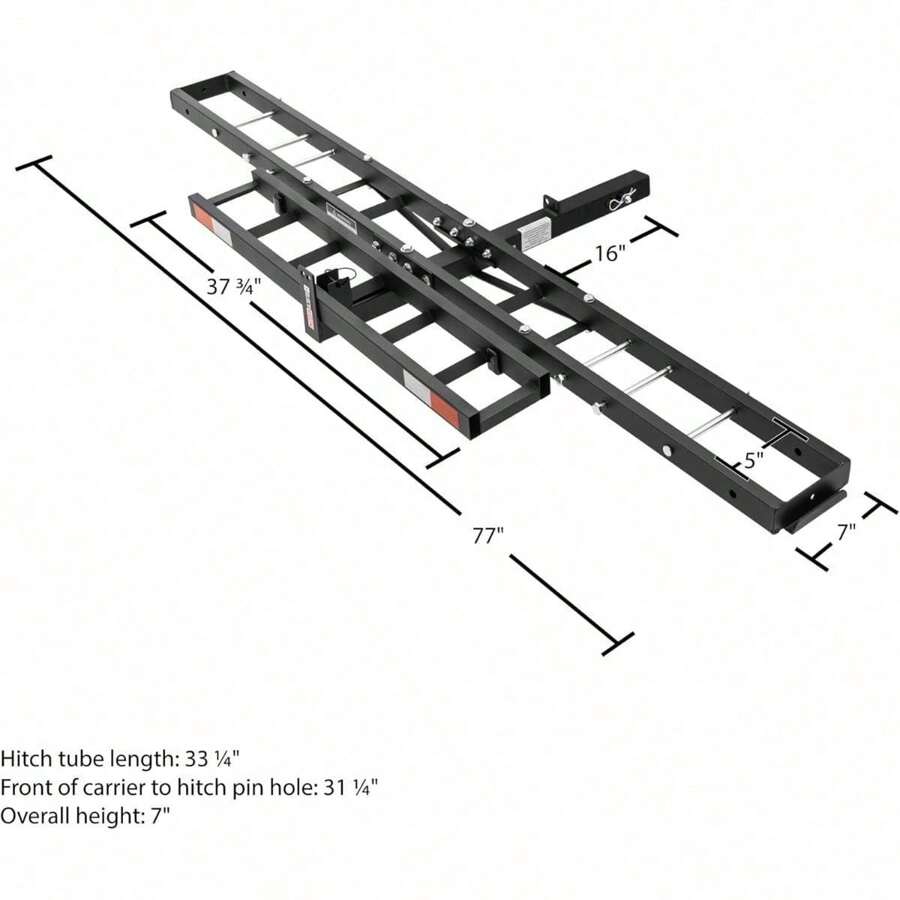 Steel Compact Dirt Bike EBike Fat Tire Class III IV 2" Hitch Mounted ...