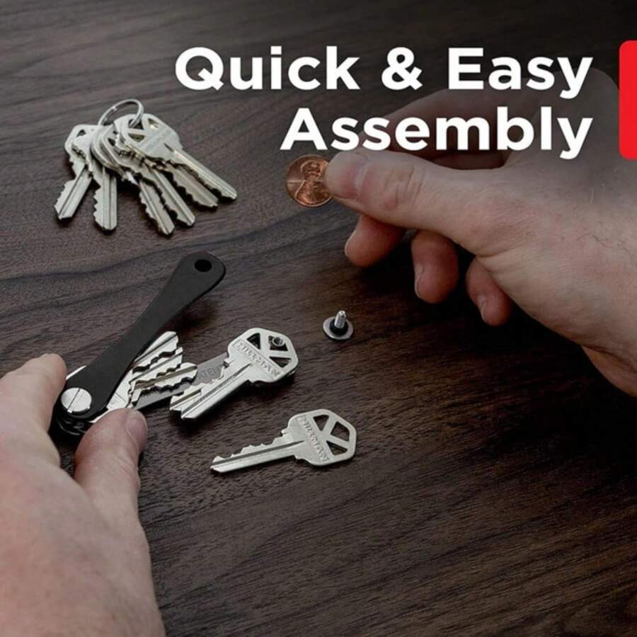 Compact & Flexible Key Holder - Pocket-Sized EDC Key Organizer With ...