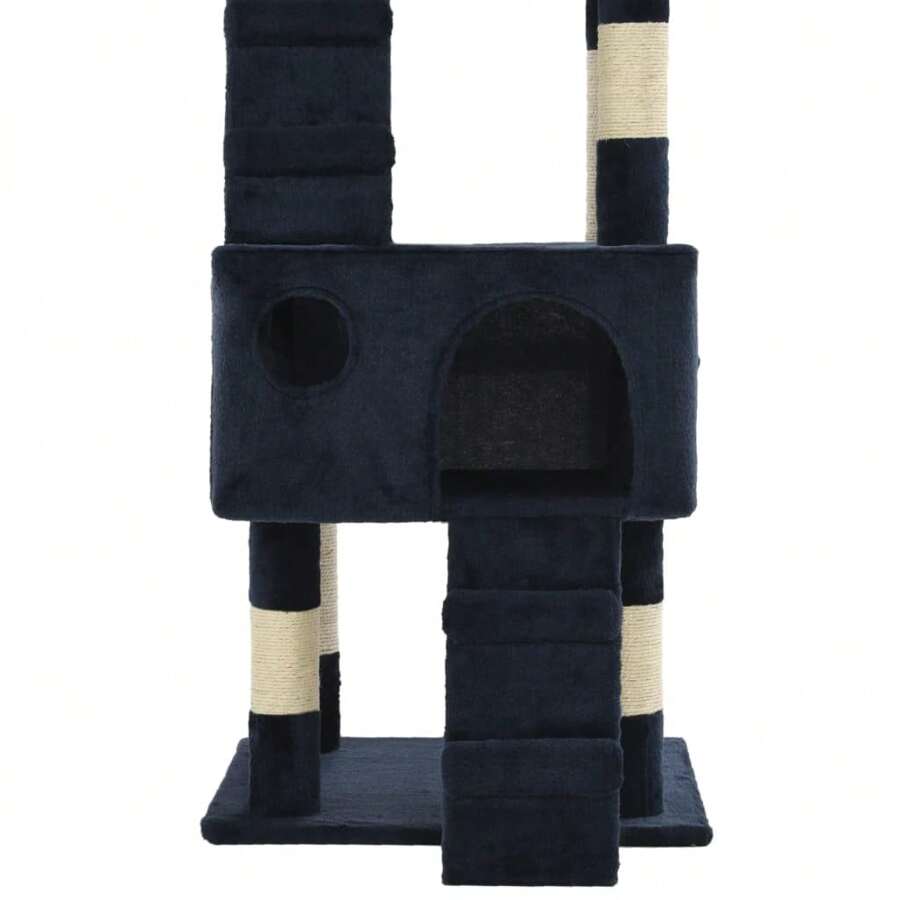Blue Cat Tree With Sisal Scratching Posts 170 Cm Multi-Level Furniture ...
