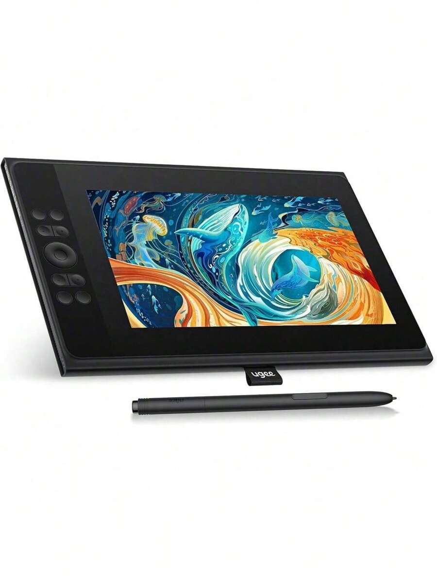 UGEE UE12P 12" Drawing Tablet, 127% RGB Laminated Screen, Battery-Free ...