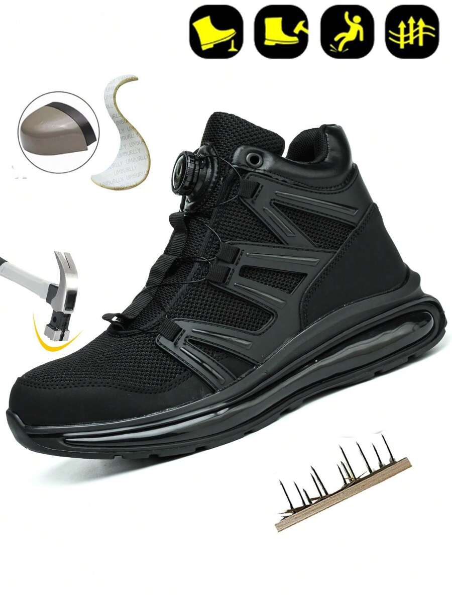 UMBURLLY Men's Steel Toe Safety Shoes, Anti-Crush And Anti-Puncture ...