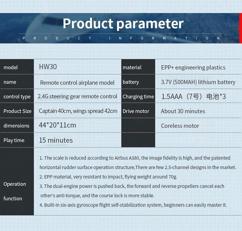 Airbus A380 RC Airplane 2.4G Fixed Wing Remote Control Aircraft Outdoor ...