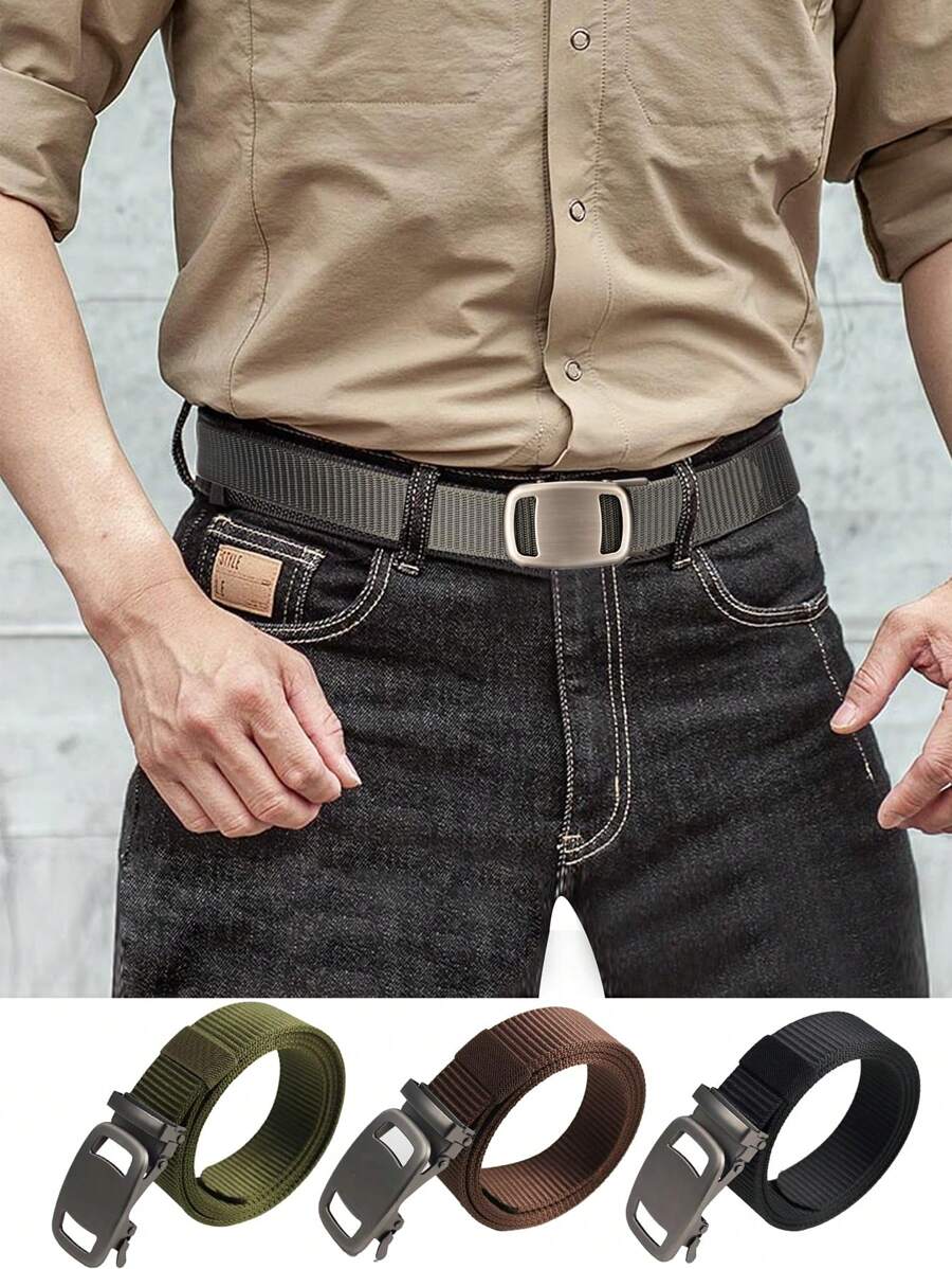 Men's Belt Nylon Outdoor Sports Belt Men's Light Plate Toothless Canvas ...