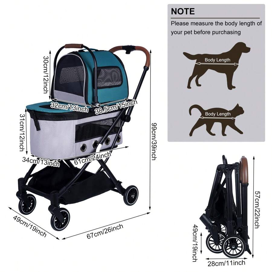Automatic Folding Double Decker Pet Trolley, Separate Pet Trolley ...