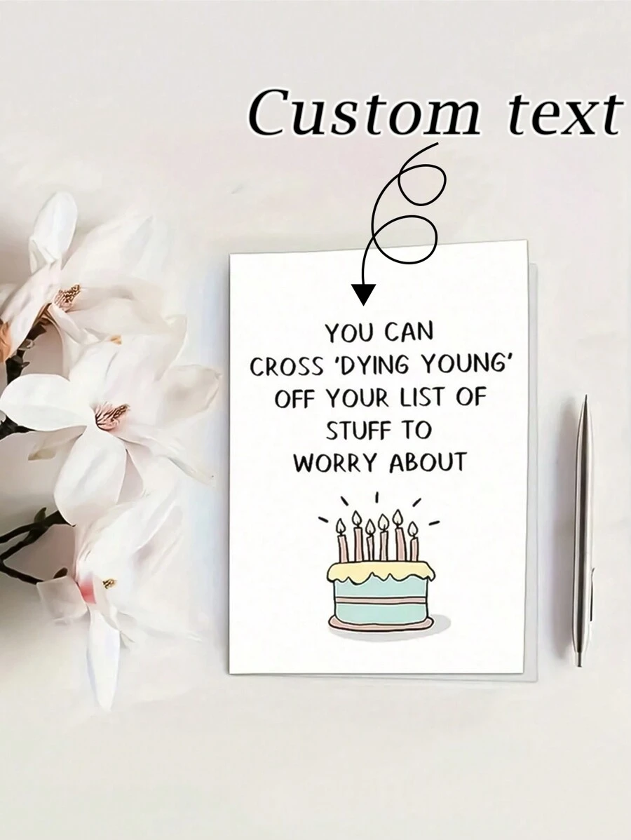 1 Set - Customized Birthday Cards With Envelopes, Customizable Birthday ...