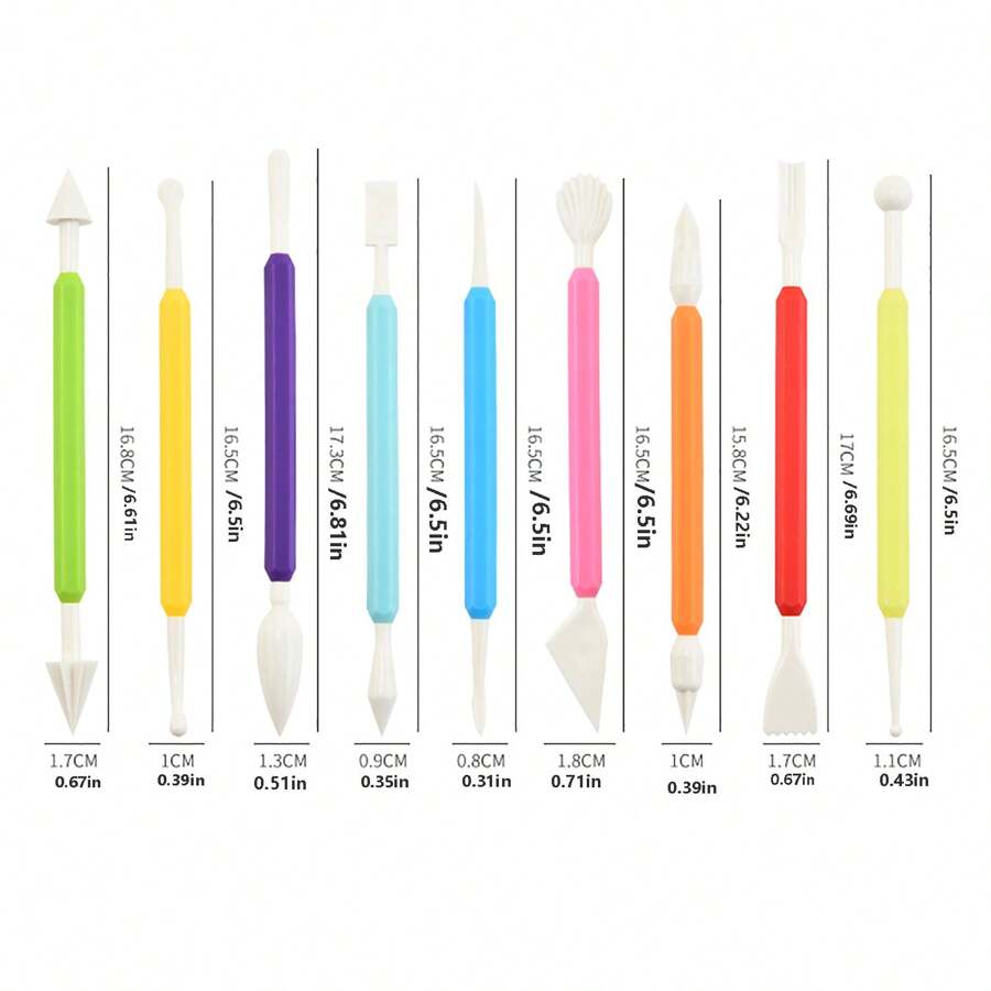 9pcs Cake Modeling Tools, Gummy Modeling Tools, For Fondant, Cotton ...