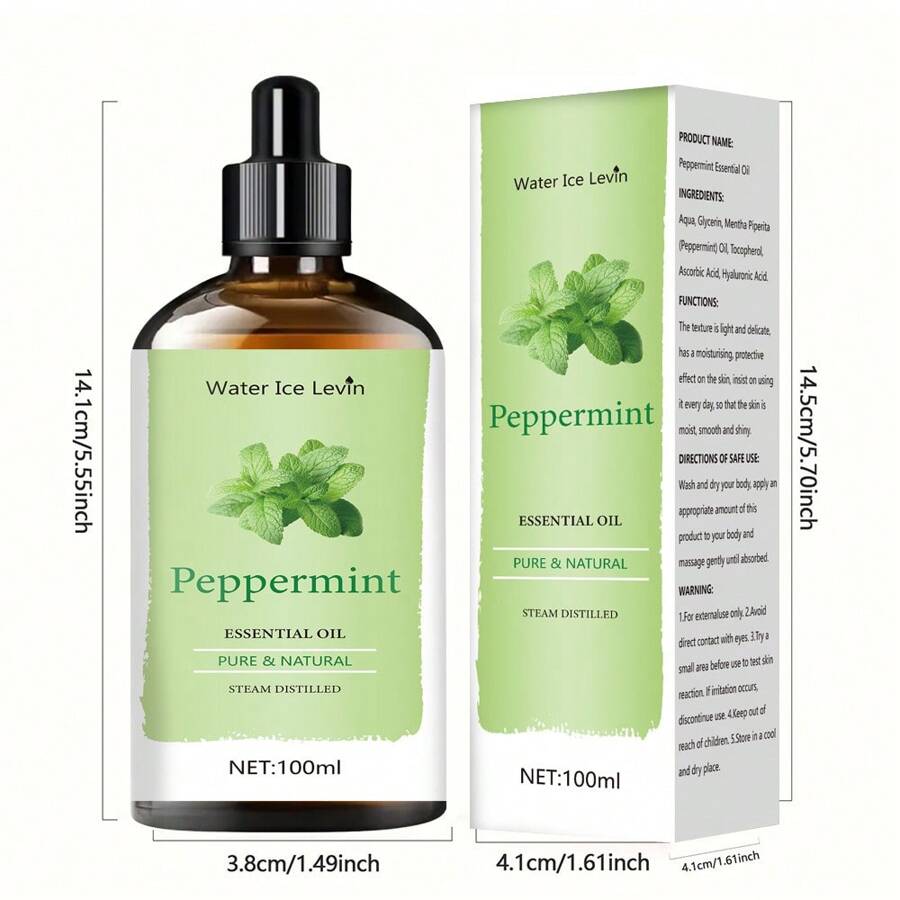 Water ice levin Peppermint Essential Oil, Moisturizes Skin, Makes Skin ...