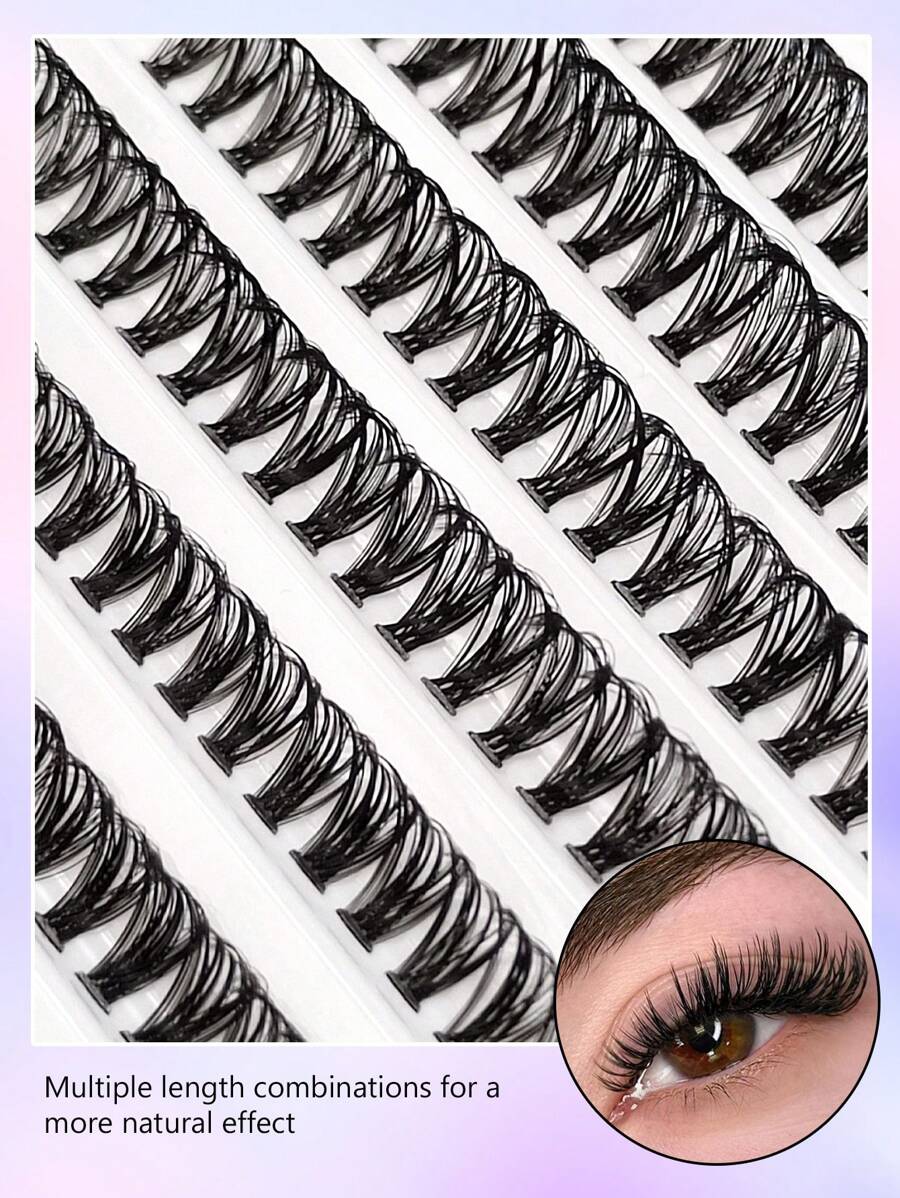 Asiteo 200Pcs D Curl DIY Eyelash Extension Kit - 40D Lash Clusters Premium Bond & Sealant ...