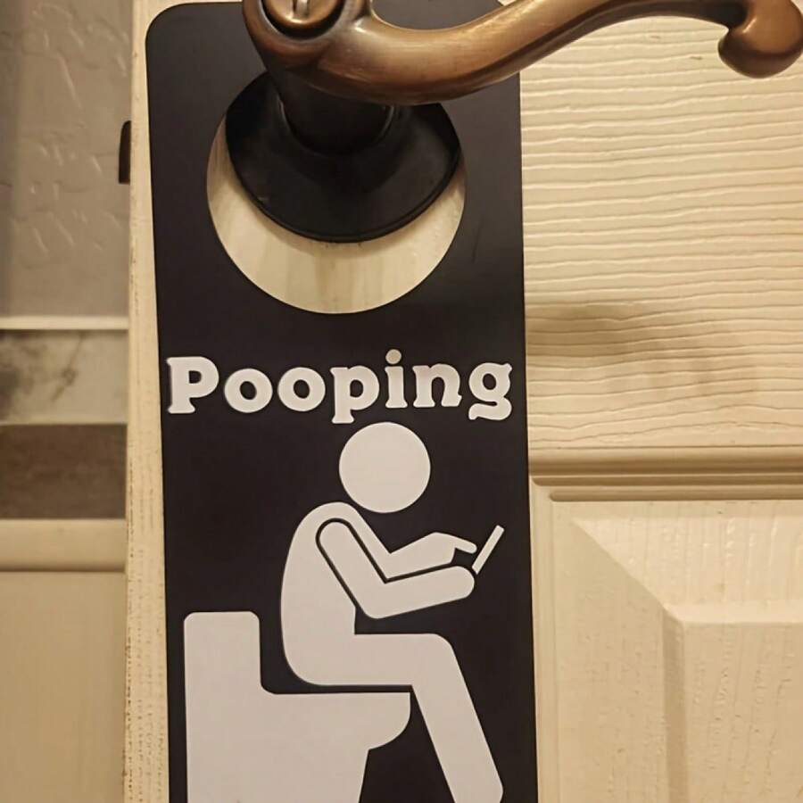 Funny 'Come Back Soon' Poop Door Sign - Perfect Poop Gift For Parties ...