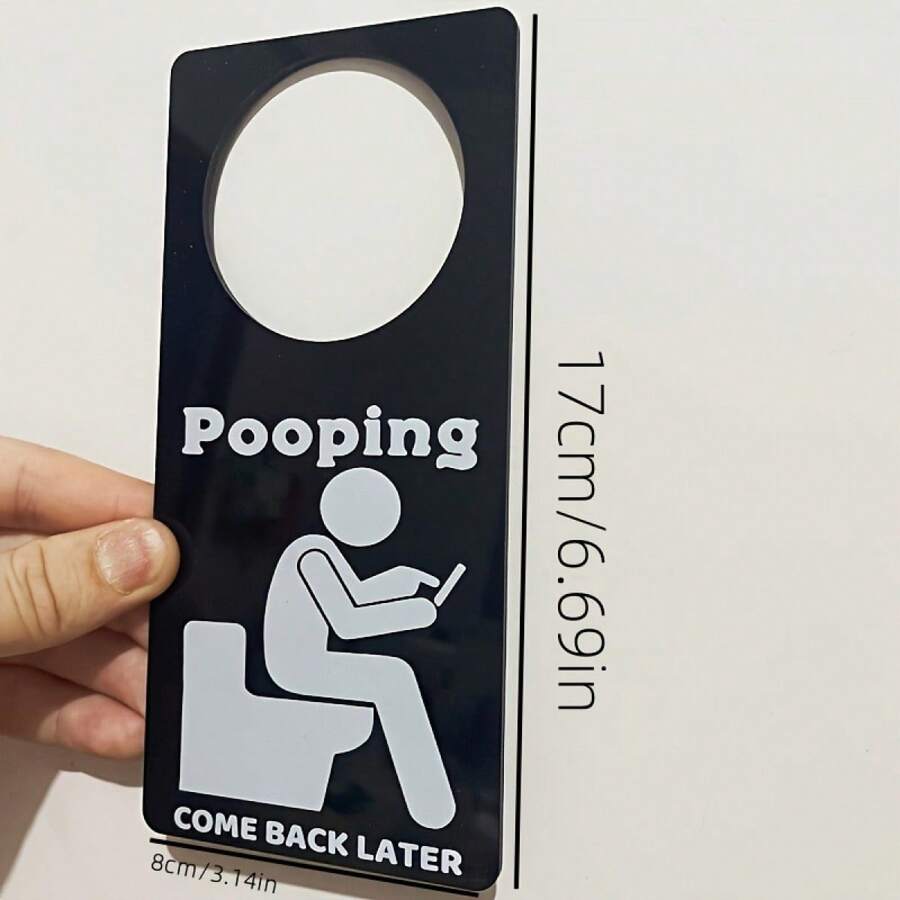 Funny 'Come Back Soon' Poop Door Sign - Perfect Poop Gift For Parties ...