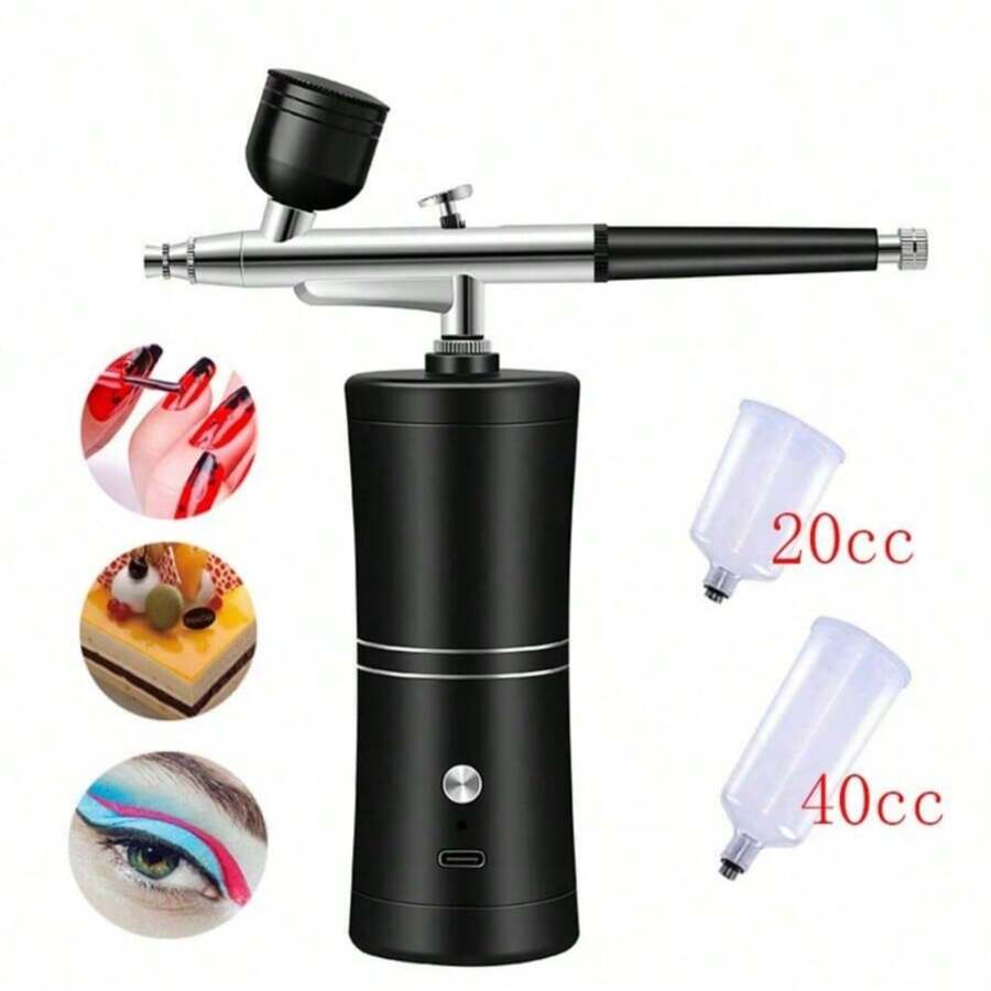 Airbrush With Compressor Portable USB Air Brush Kit For Nails Cake ...