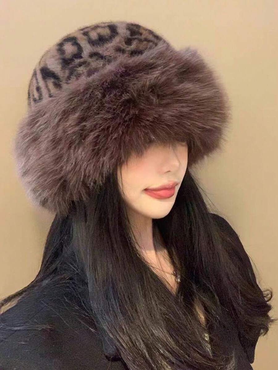 New Leopard Print Mongolian Hats, Adult Caps For Women, Casual Fashion ...