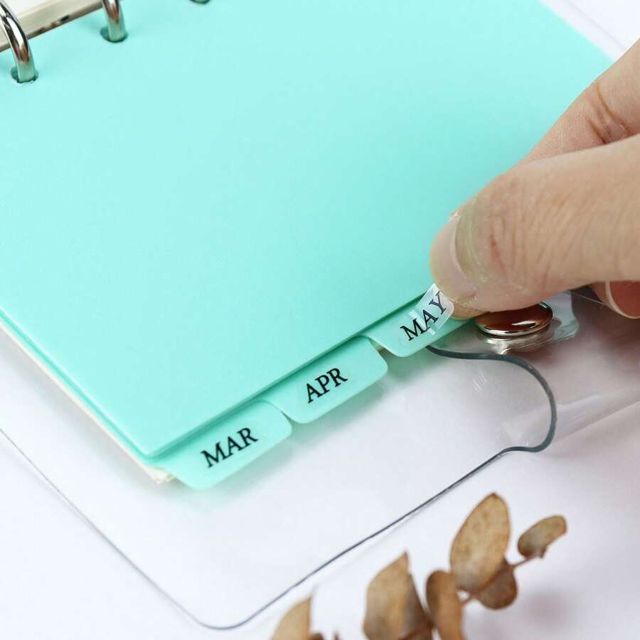 multibey 6pcs Mint Green A7 Divider Pages, Fresh 6-Ring PP Divider ...