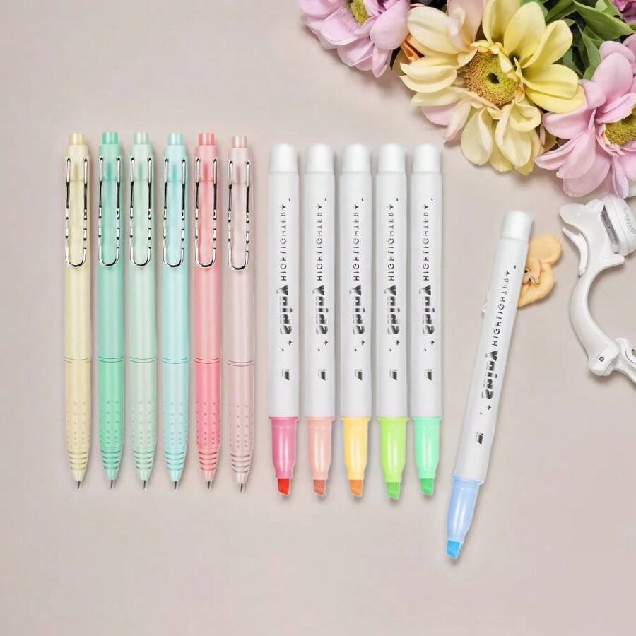 Aesthetic Highlighters And Gel Pens No Bleed, Bible Highlighters And ...