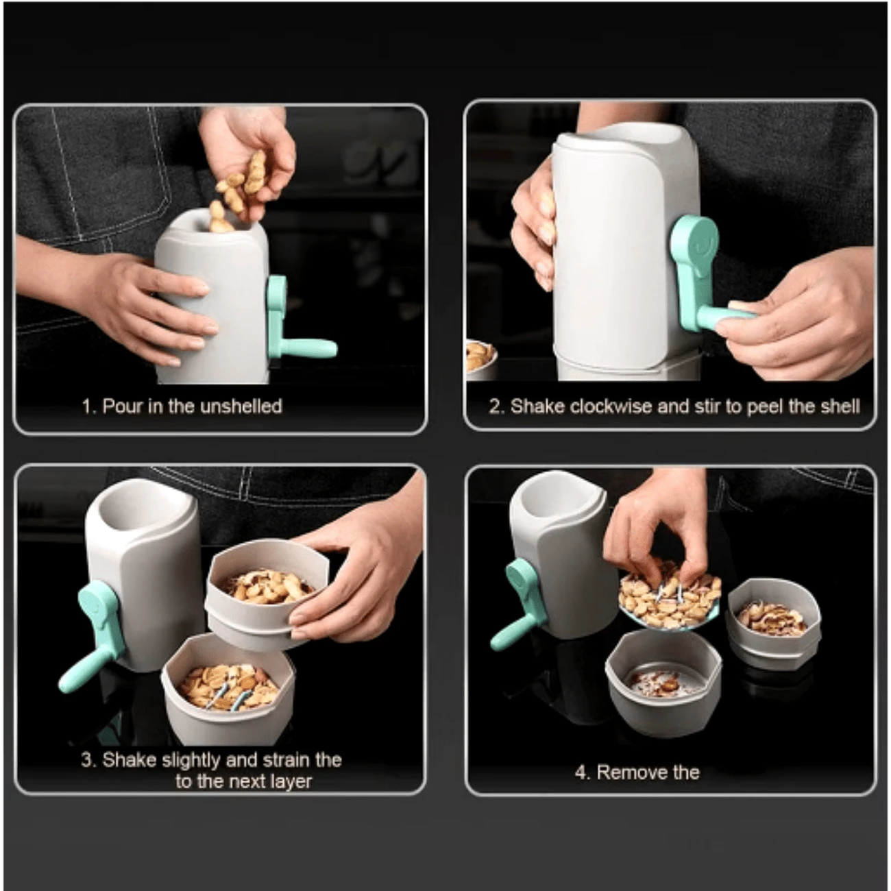 Nut Peanuts Heavy Duty Nutcracker Kitchen Peanut Sheller Hand Crank ...