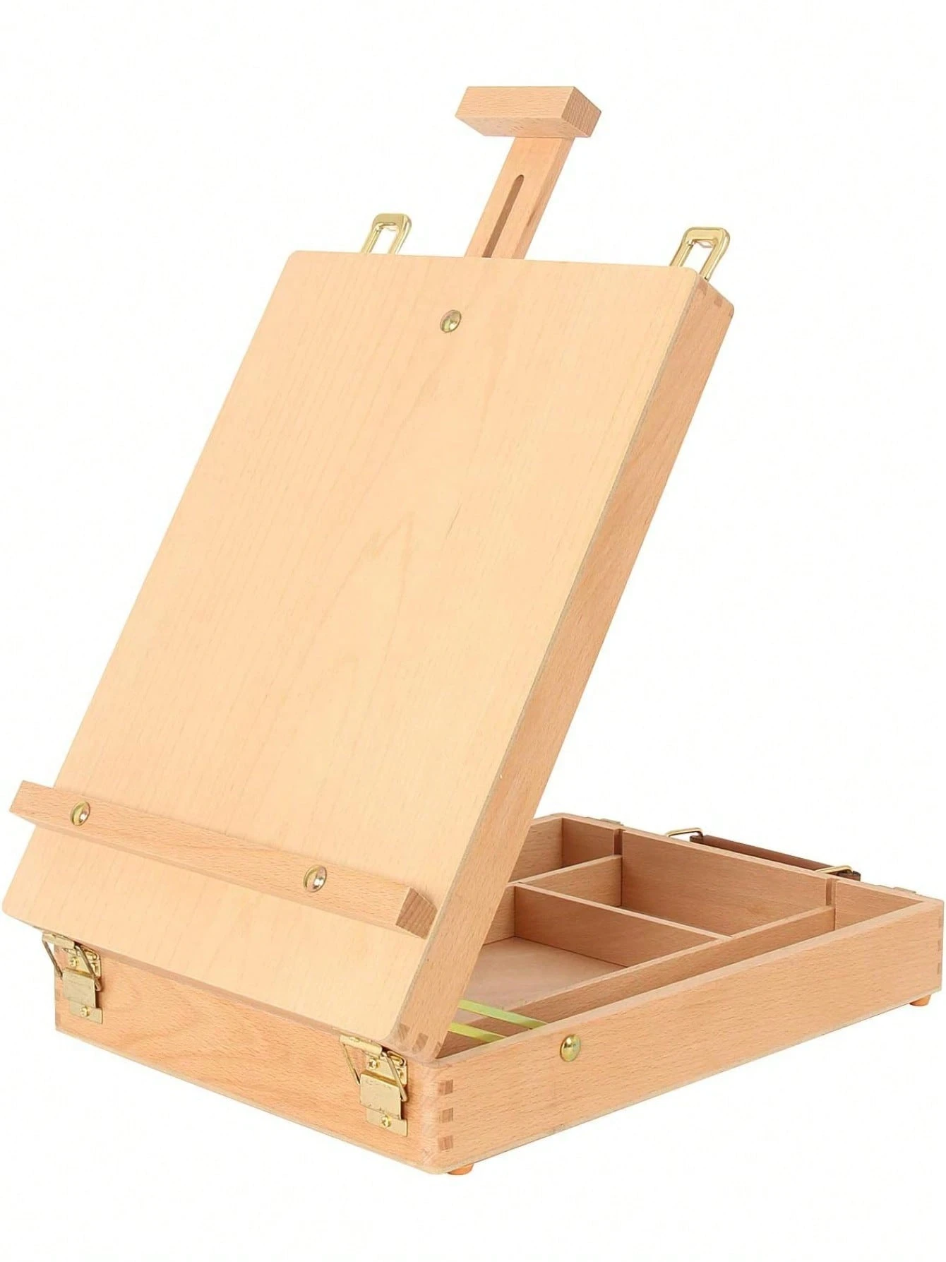 Art Supply Box Easel Sketch Box Painting Storage Box, Adjustable Wooden ...