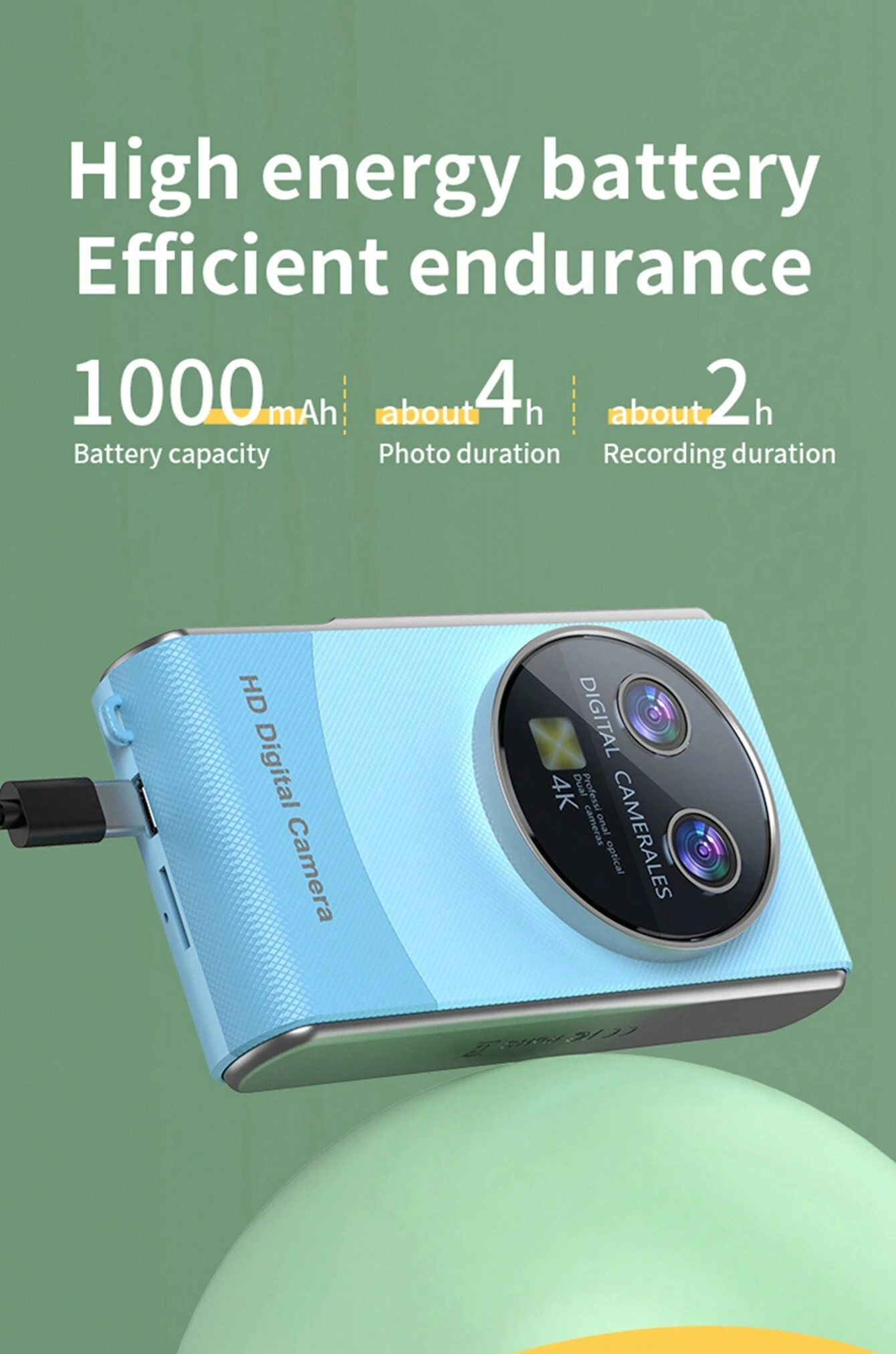 Caméra numérique 4K HD 18x avec autofocus, caméscope pour débutants en ...