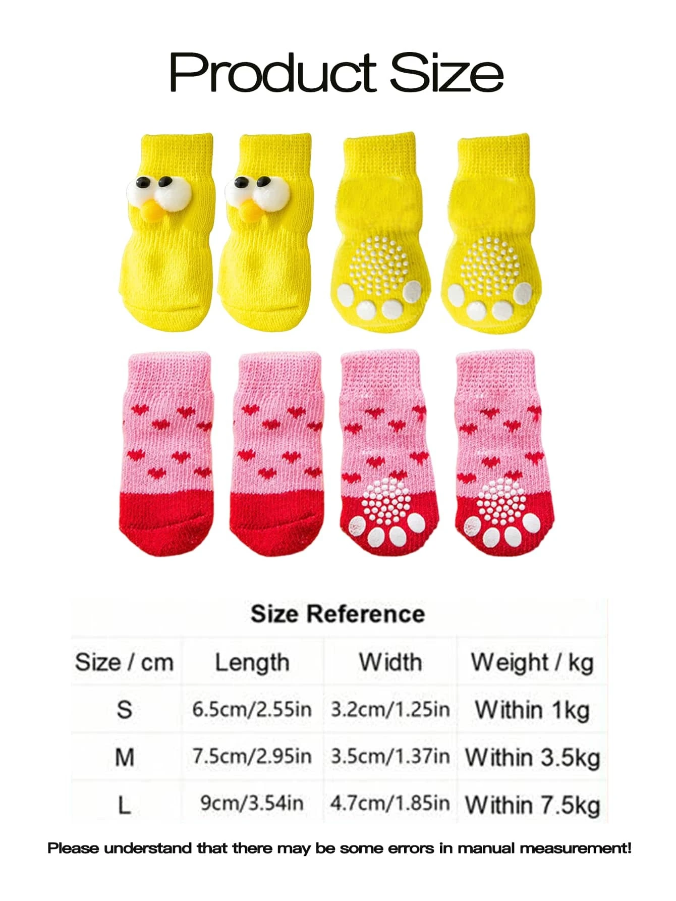 4pcs Valentine's Day Pet Socks, Anti-Slip Dog Socks, Pet Paw Protectors ...