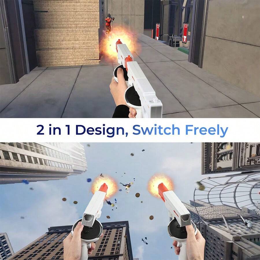 For Meta Quest 3S VR Glasses Controller Machine Gun Stock Fixed Frame ...