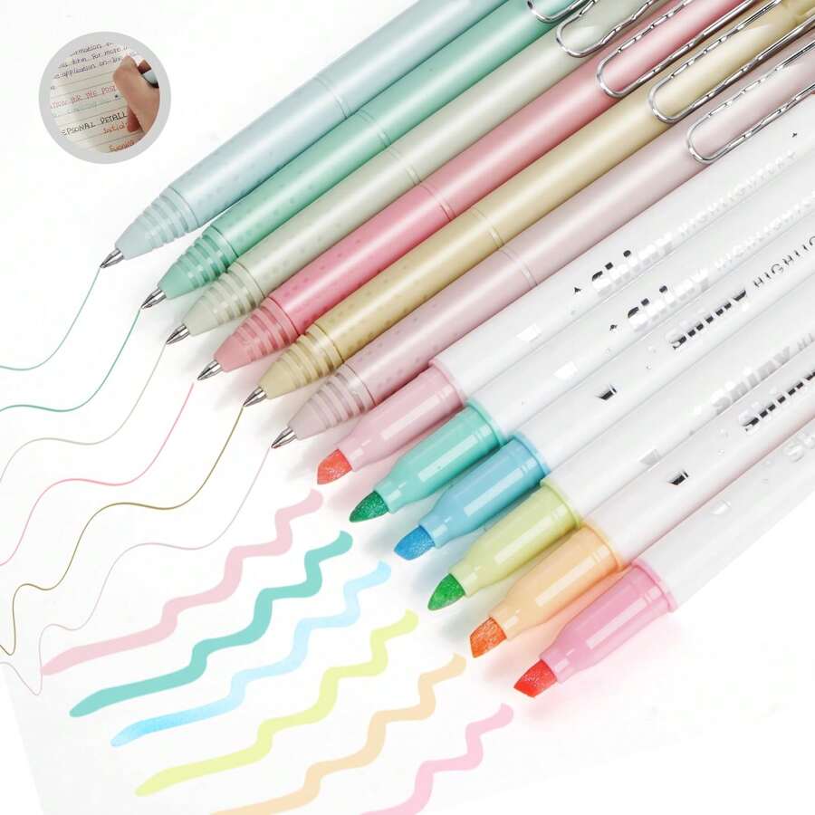Aesthetic Highlighters And Gel Pens No Bleed, Bible Highlighters And ...