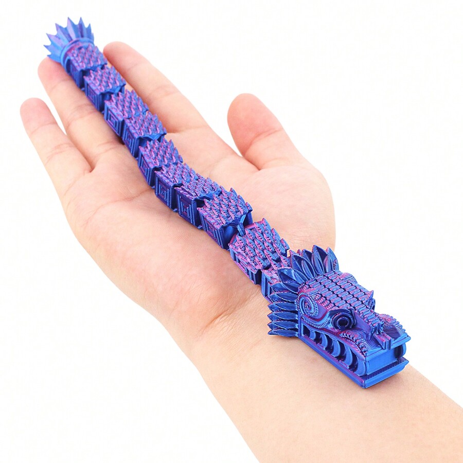 3D Printed Cubic Dragon - Full Body Flexible Joints, Realistic And ...
