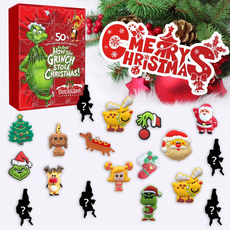 Dowmoo Green Monster Blind Box Green Monster Series 24-Grid Christmas ...