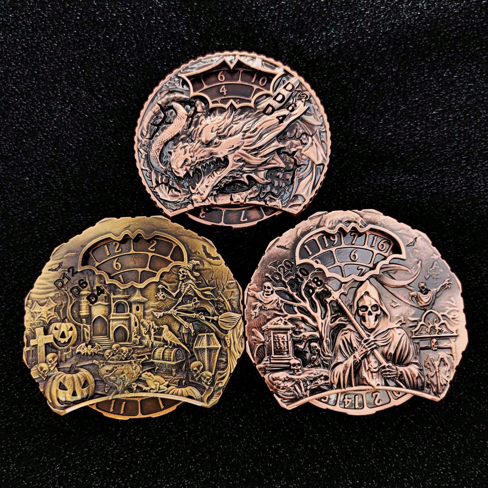 7-In-1 Rotating Dice Set With Tray, Dice Spinner For Halloween ...