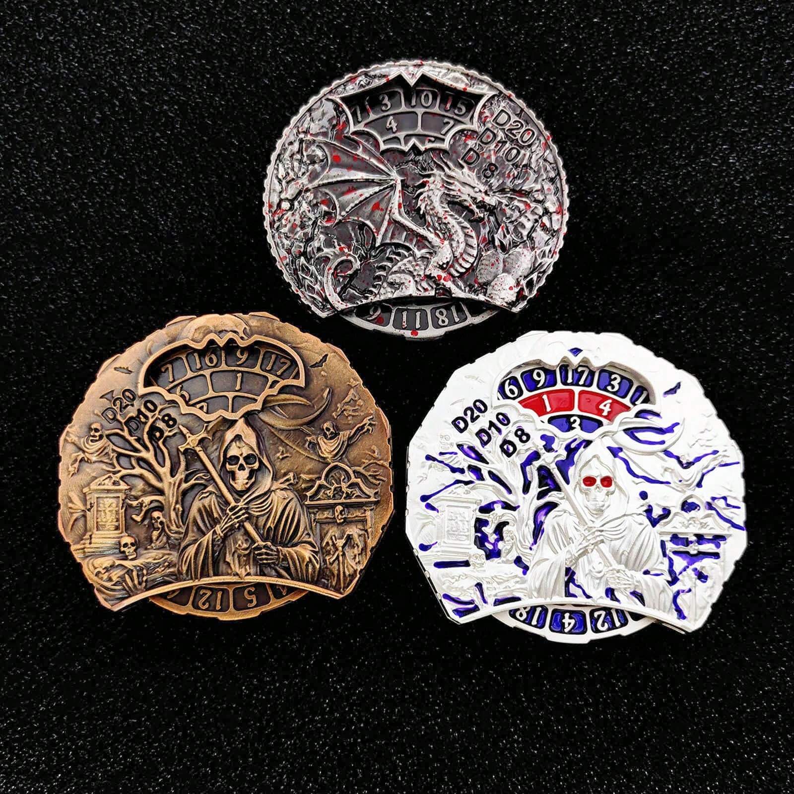 7-In-1 Rotating Dice Set With Tray, Dice Spinner For Halloween ...