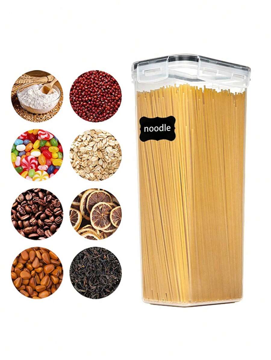 9PCS, Airtight Food Storage Containers, Plastic Spaghetti Pasta ...