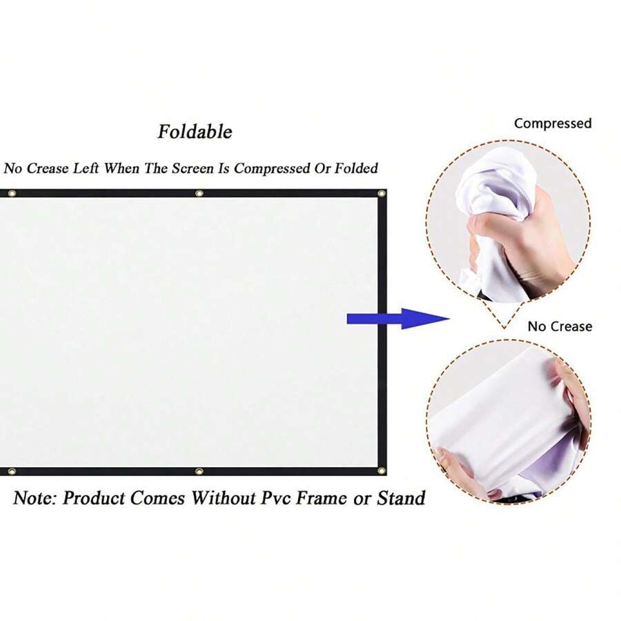 "Versatile Home & Office Projector Screen: Effortless Setup, Crystal ...
