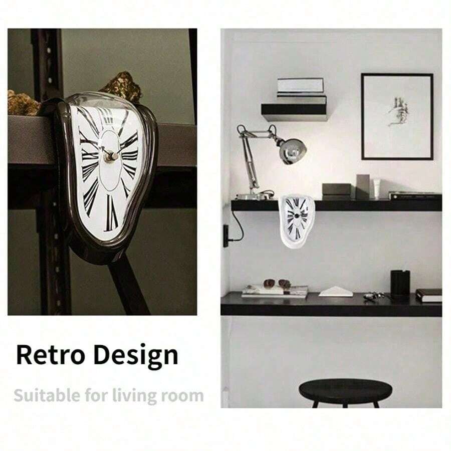 1pc Surreal Melting Clock Silent Melted Wall Clock Salvador Dali Style ...
