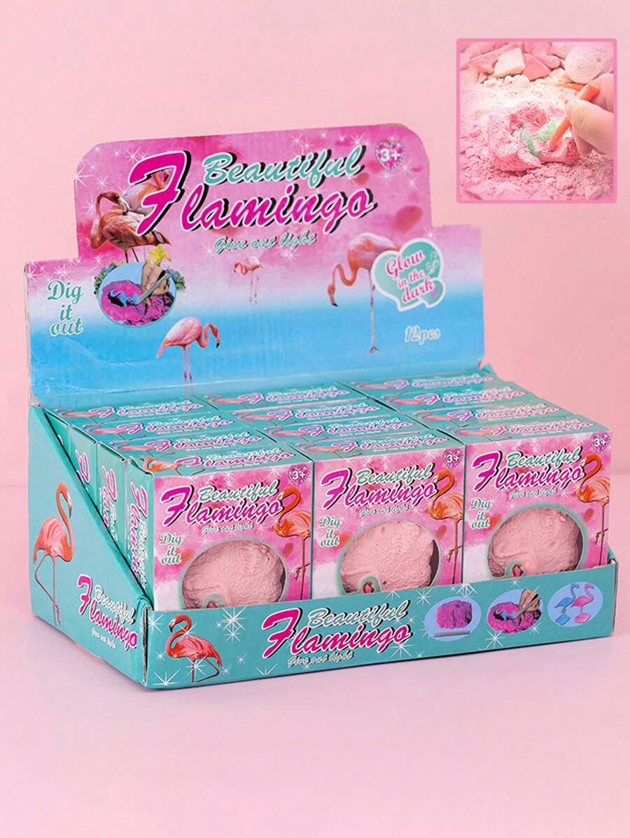 Archaeological Flamingo Dig Toy, Creative DIY Gypsum Clay Excavation ...