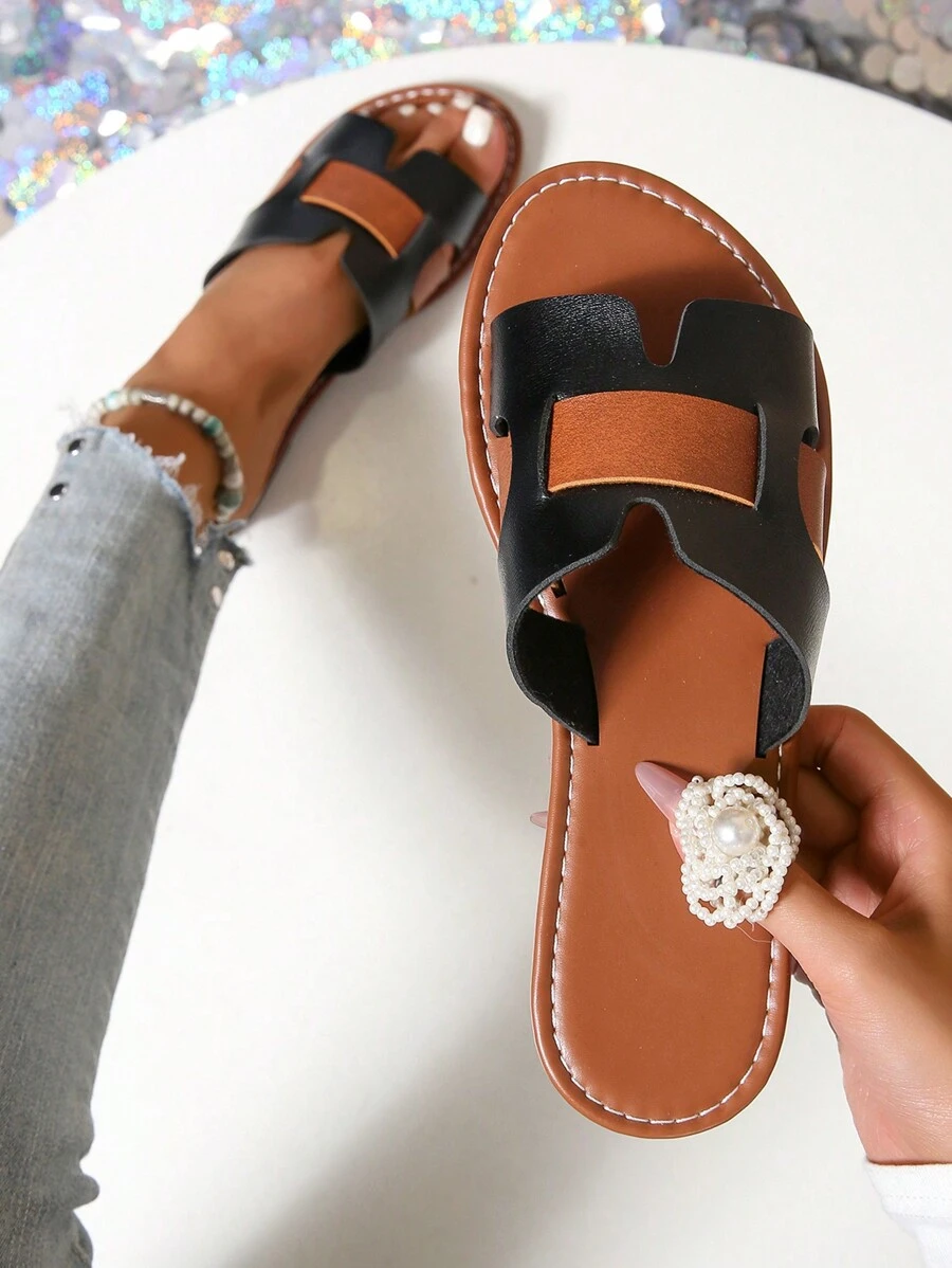 H-Shaped Summer Slippers, Women Fashion Casual Slippers Outdoor Roman ...