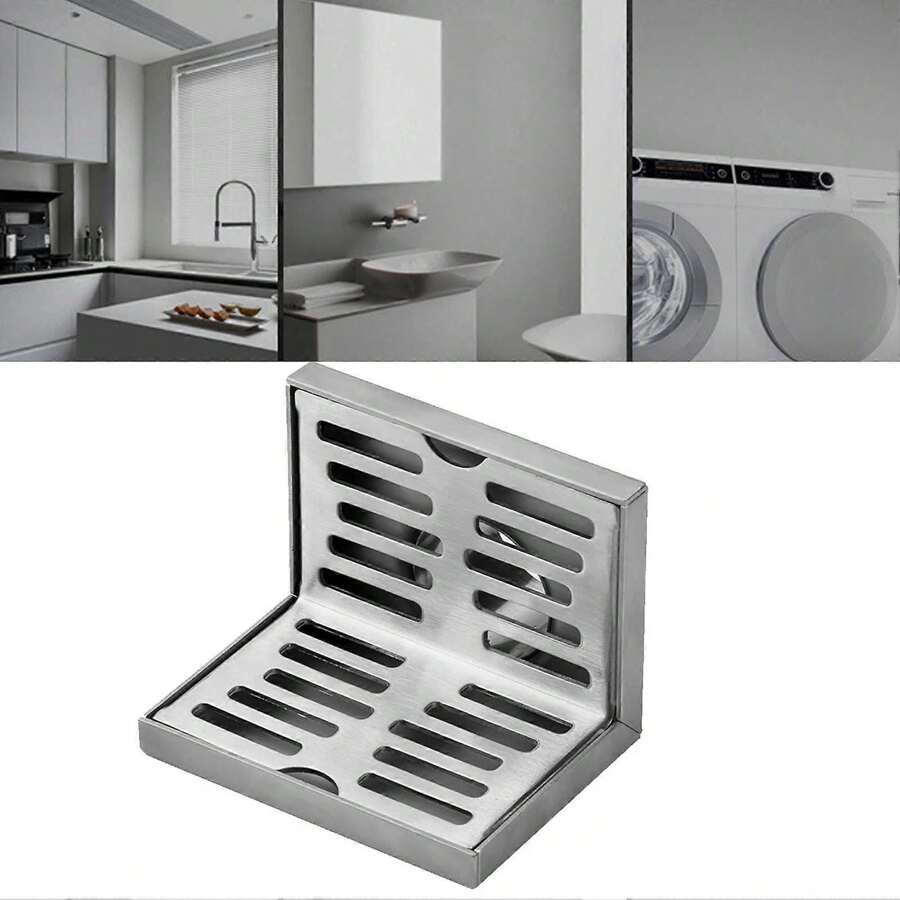 Angle Stainless Steel Side Drain Pipe, L Shaped Rectangular Side Filter ...