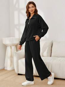 Conjunto de chándal de 2 piezas para mujer, sudadera de gran tamaño con ...