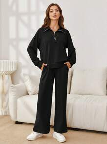 Conjunto de chándal de 2 piezas para mujer, sudadera de gran tamaño con ...