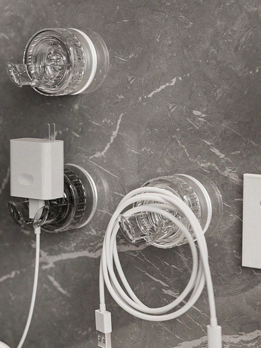 1pc Multi-Function Plug Outlet Holder With Suction Cup Leaf Shaped ...