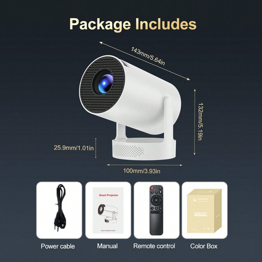 VELEC HY300 Pro HIFI Lautsprecher Projektor Android 11 Dual Wifi6 ...