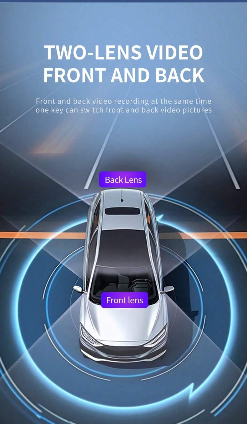 Vavupo Telecamera per cruscotto 1080P per auto, registratore video DVR ...