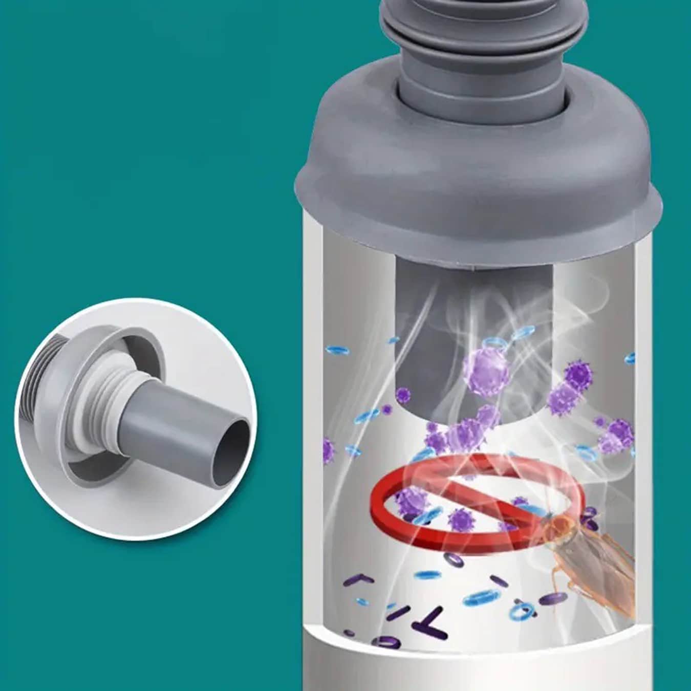 Washbasin Lengthened Plastic Downpipe Deodorant Insect Proof Explosion ...