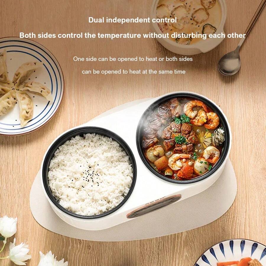 Multi-Functional Dual Pot Electric Cooker, Independent Temperature ...