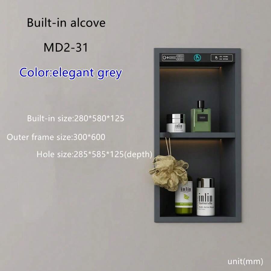 Concealed Matte Wall Niche Shower Room Stainless Steel Wall Recessed ...