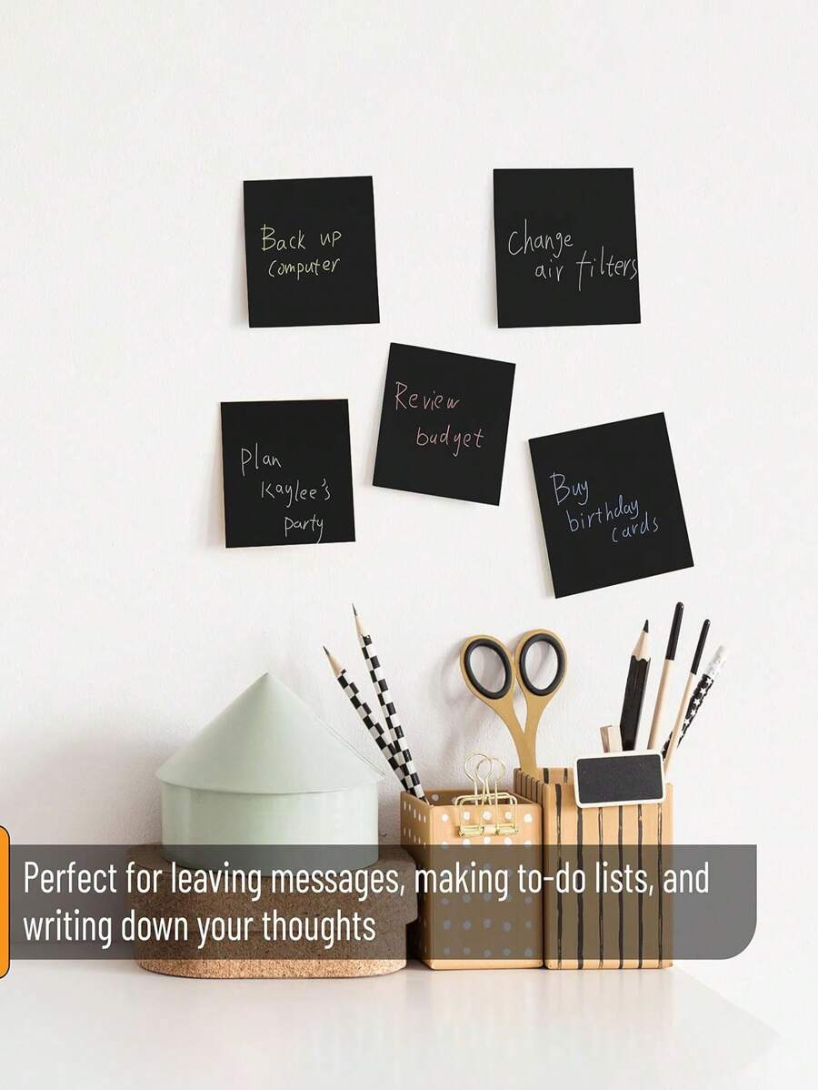 High Appearance Pure Black Convenience Sticker For Students, Black ...