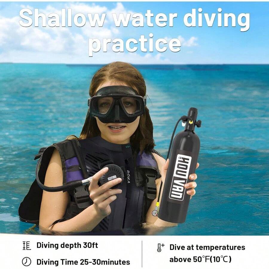 Tank H700 1.9L Mini Scuba Tank DOT Certified Reusable Diving Cylinder ...