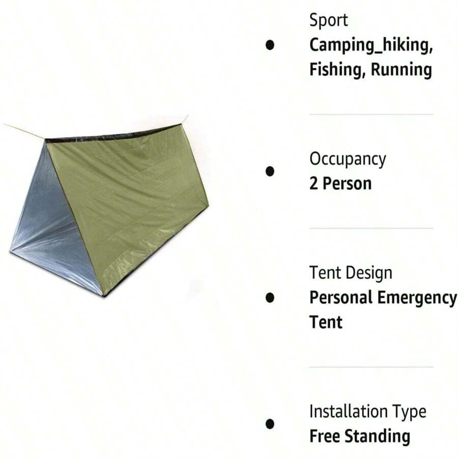Tent Emergency Tent Survival Shelter – 2 Person Emergency Tent – Use As ...